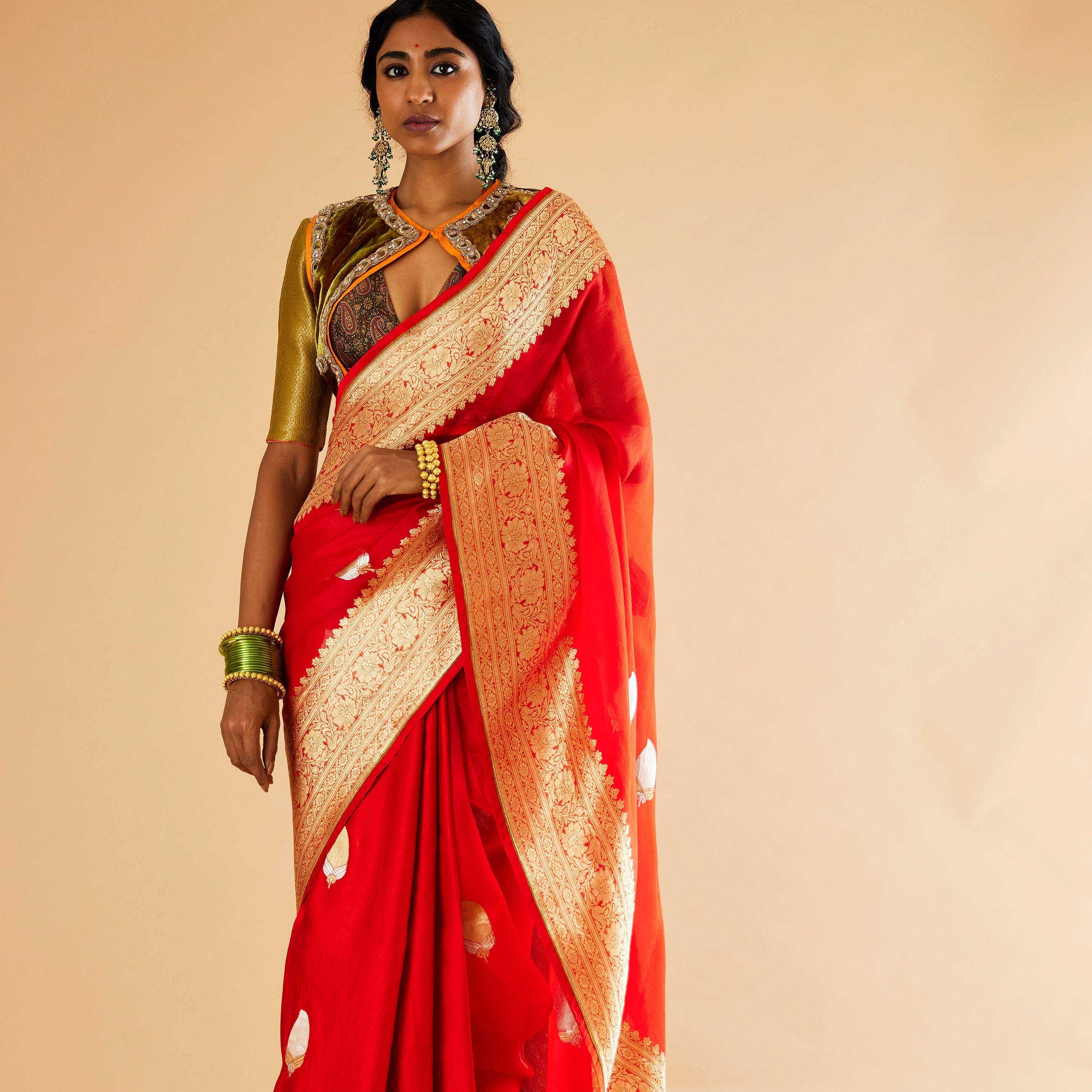 Padmaja saree- Narangi – SihaliJageer