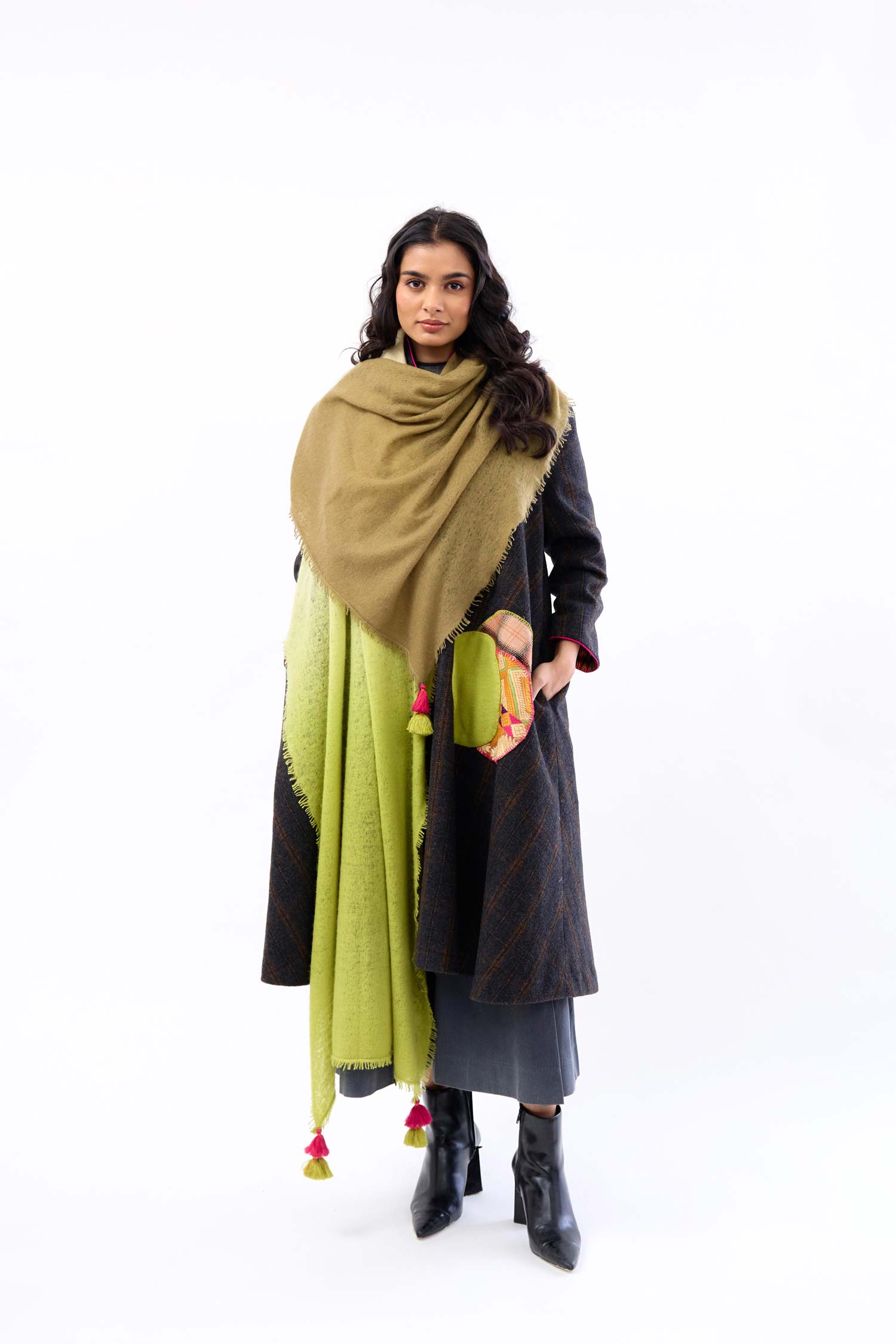 Mehri Kathai with lime green – SihaliJageer